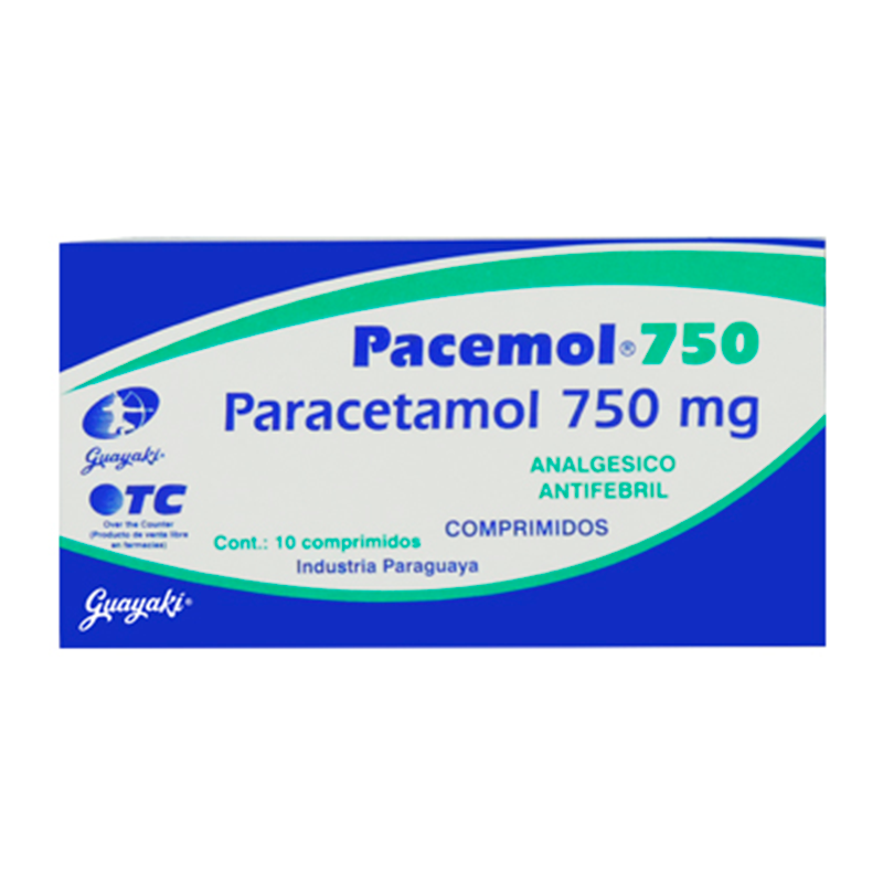 Pacemol 750 Paracetamol 750 mg - Cont. 10 comprimidos | Punto Farma