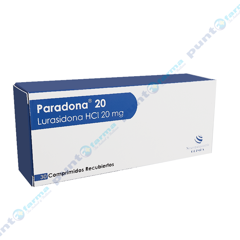 Paradona 20 mg Lurasidona - Caja de 30 comprimidos recubiertos | Punto Farma