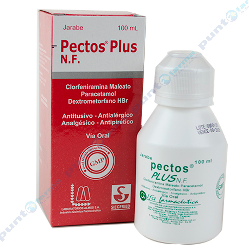 Pectos Plus N.F. Clorfeniramina Maleato - Jarabe de 100mL | Punto Farma