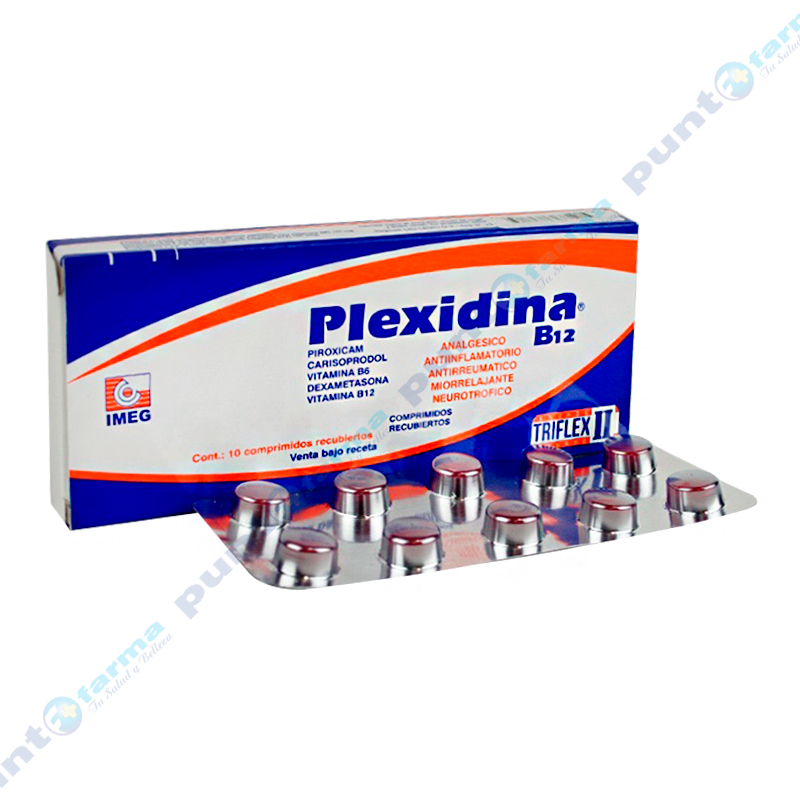 Plexidina B12 Piroxicam - Cont. 10 comprimidos recubiertos | Punto Farma