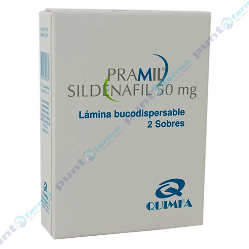 Pramil Lámina Bucodispersable 50mg - Caja de 2 sobres | Punto Farma