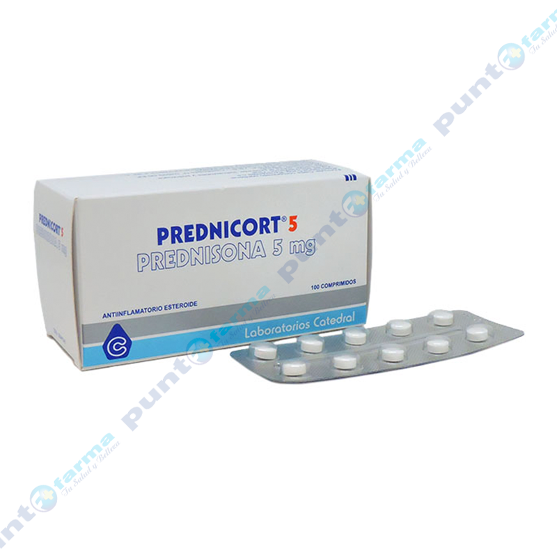 Punto Farma | Prednicort - Prednisona 5 mg - Caja con 100 comprimidos