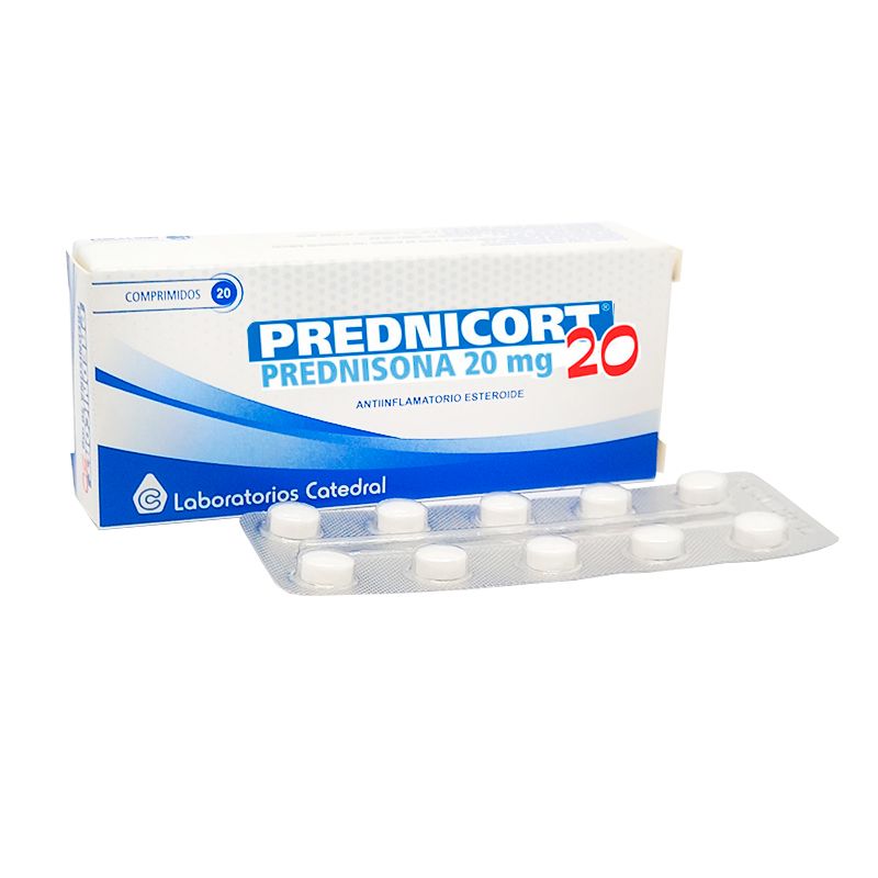 Punto Farma | Prednicort Prednisona 20 mg - Caja de 20 comprimidos