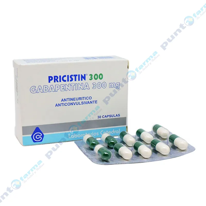 Pricistin 300 Gabapentina 300 mg - Caja con 30 cápsulas | Punto Farma