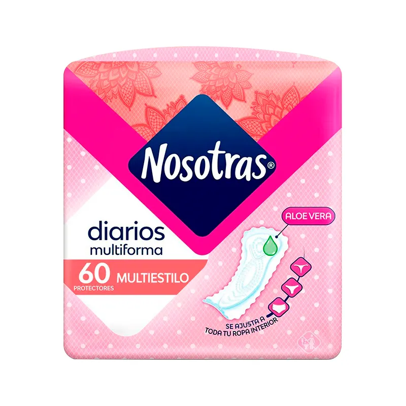 Protector Diario Multiestilo con Aloe Vera Nosotras - Cont. 60 unidades ...