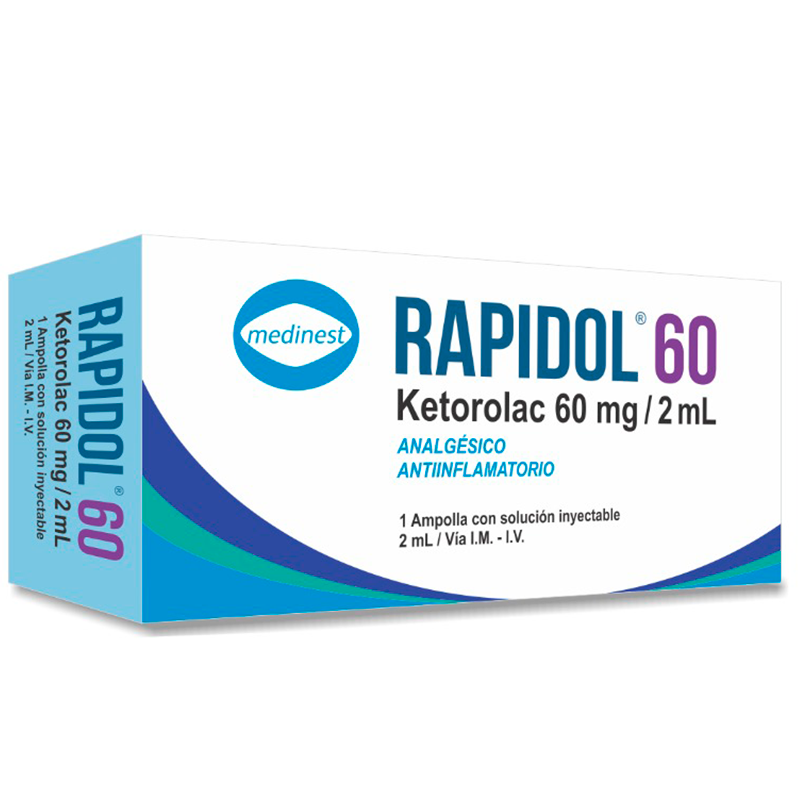 Rapidol Ketorolac 60 mg - Caja de 1 Ampolla | Punto Farma