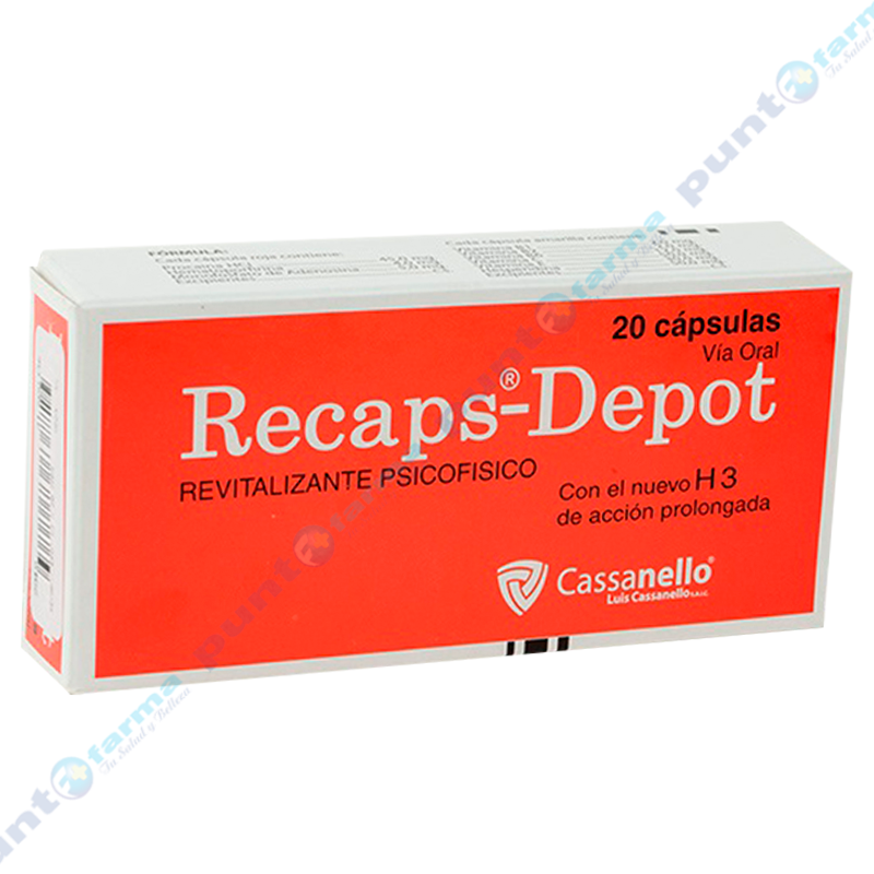 Recaps Depot - Caja de 20 cápsulas | Punto Farma