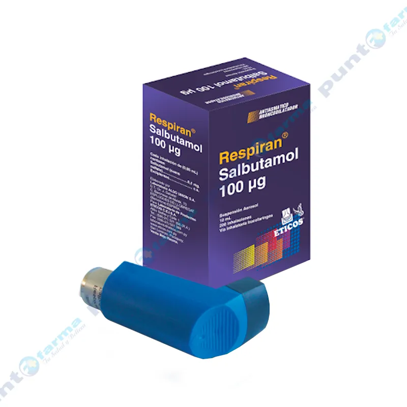 Respiran Salbutamol 100g - Suspensión Aerosol 10 mL | Punto Farma