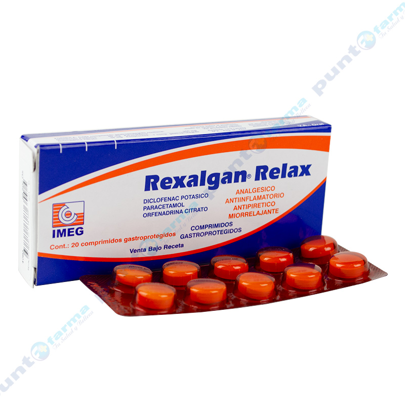 Rexalgan Relax Diclofenac Potásico - Cont. 20 comprimidos ...