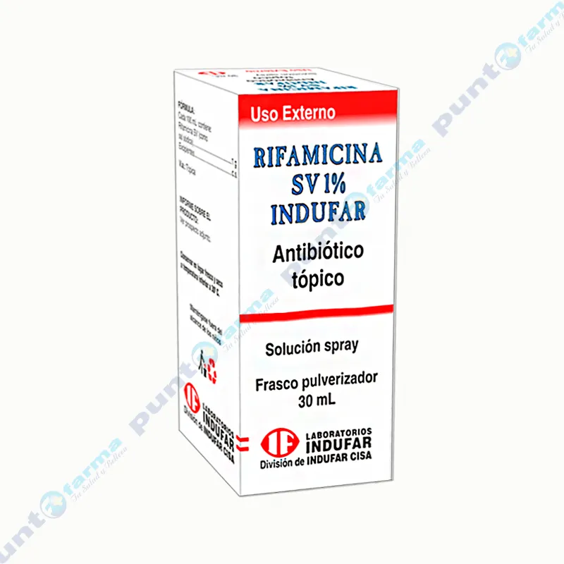 Rifamicina SV1% Indufar - 30 mL | Punto Farma