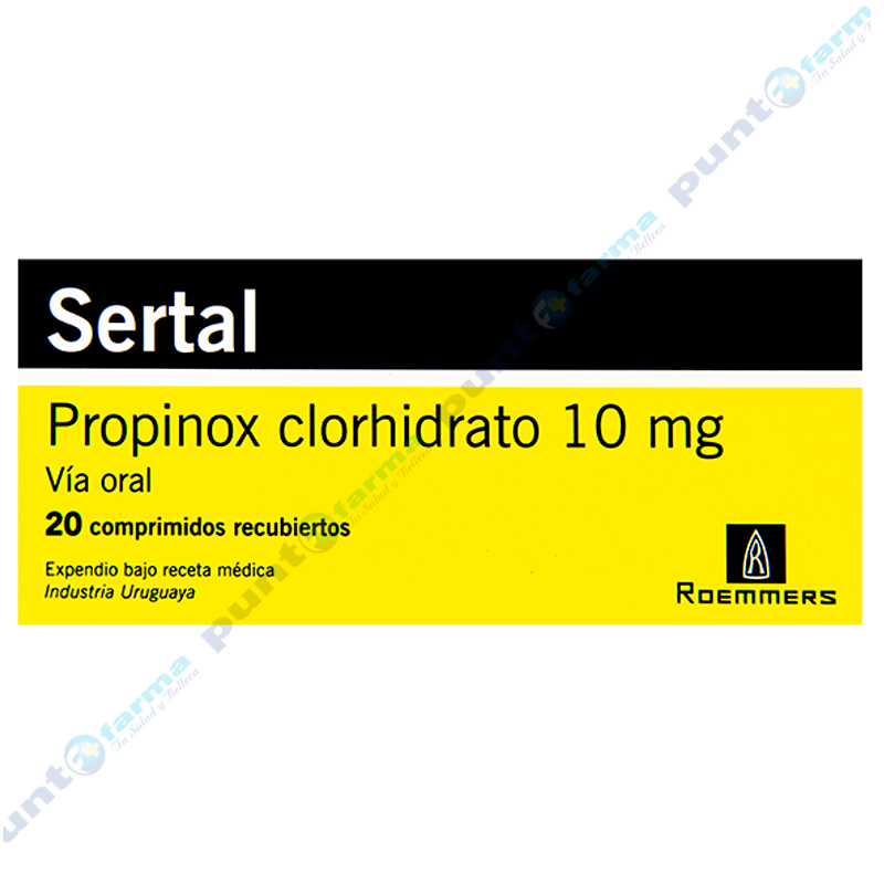 Sertal Propinox Clorhidrato 10 mg - Caja de 20 comprimidos | Punto Farma