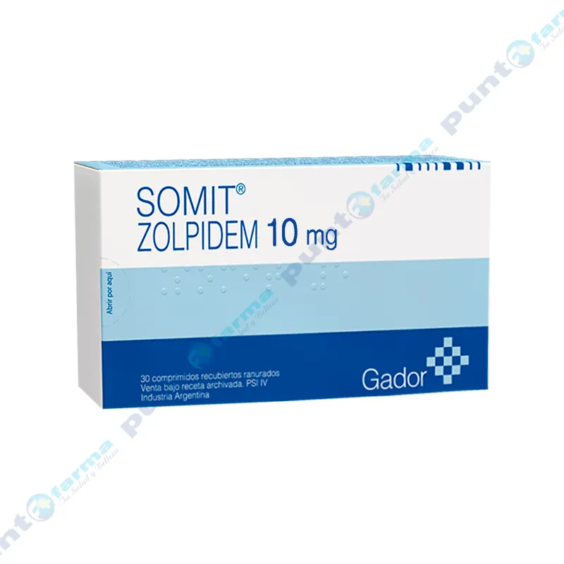Somit Zolpidem 10 mg - Contiene 30 comprimidos ranurados. | Punto Farma