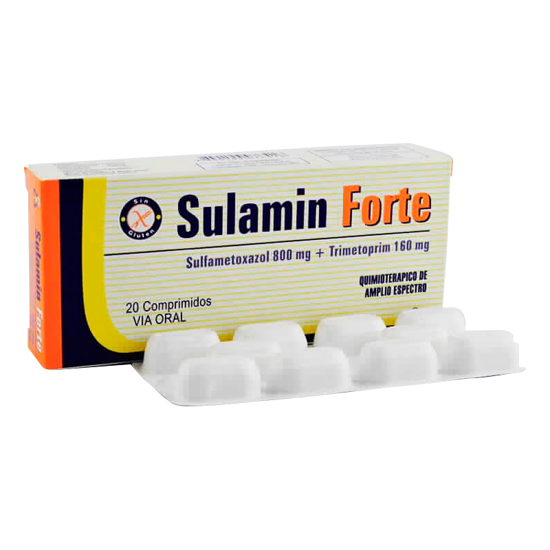 Sulamin Forte Sulfametaxazol 800 mg - Caja de 20 comprimidos | Punto Farma