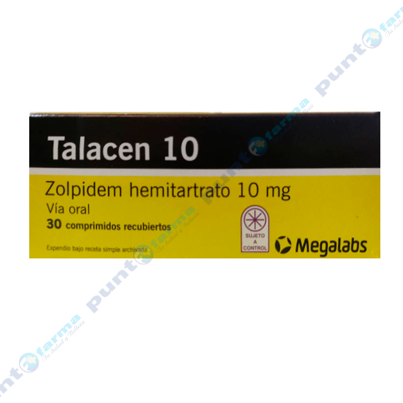 Punto Farma | Talacen Zolpidem 10 mg - Caja de 30 Comprimidos