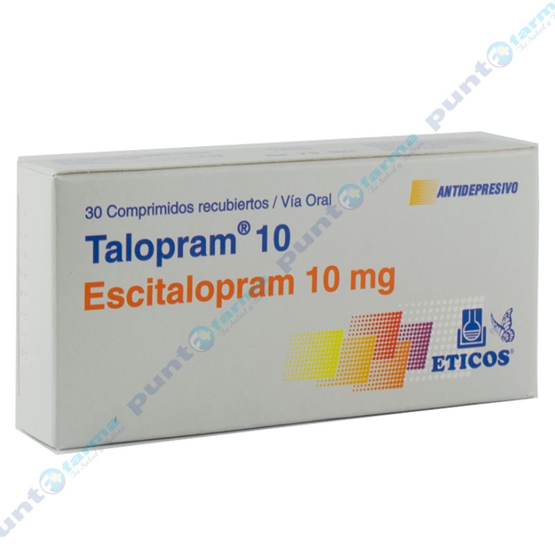 Talopram 10 Escitalopram 10mg - Caja 30 comprimidos recubiertos | Punto ...