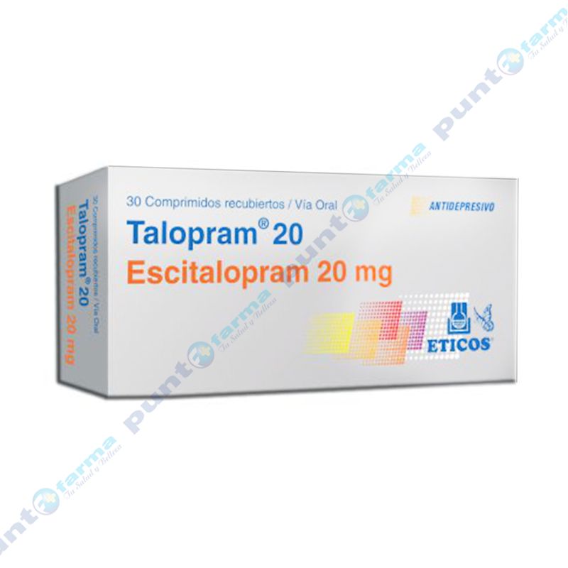 Talopram 20 Escitalopram 20 mg - Caja en 30 comprimidos recubiertos ...