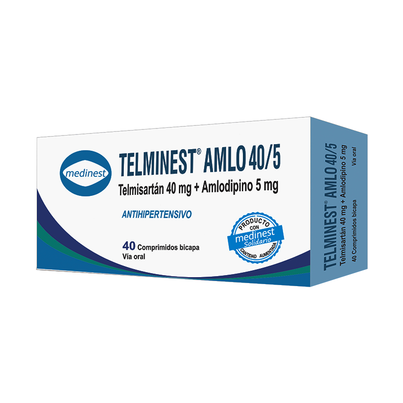 Telminest AMLO 40/5 Telmisartán 40 mg - Caja de 40 comprimidos bicapa ...
