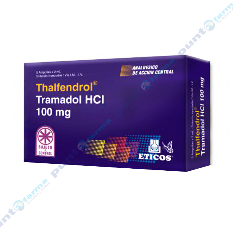 Thalfendrol Tramadol HCI 100mg - Cont. 5 ampollas | Punto Farma
