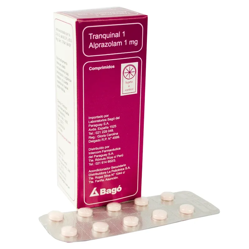 Tranquinal 1 alprazolam 1 mg - Caja de 50 comprimidos | Punto Farma