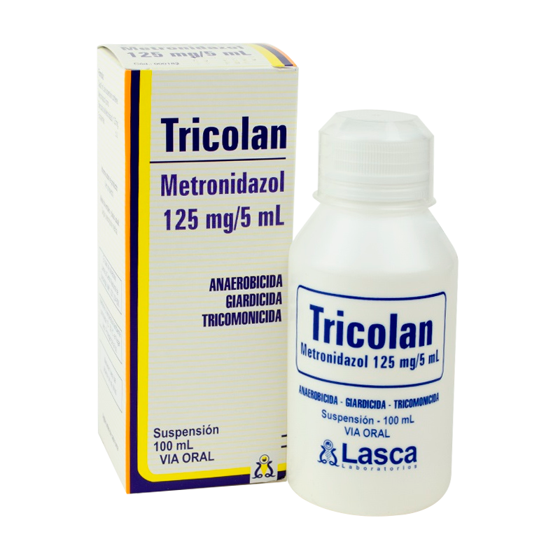 Tricolan Metronidazol 125 mg/5 mL - Cont. 100 mL | Punto Farma
