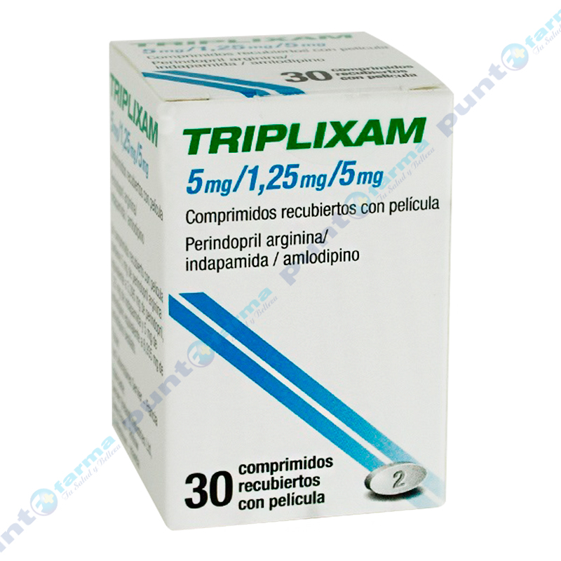 Punto Farma | Triplixam Perindopril Arginina - Cont. 30 comprimidos ...