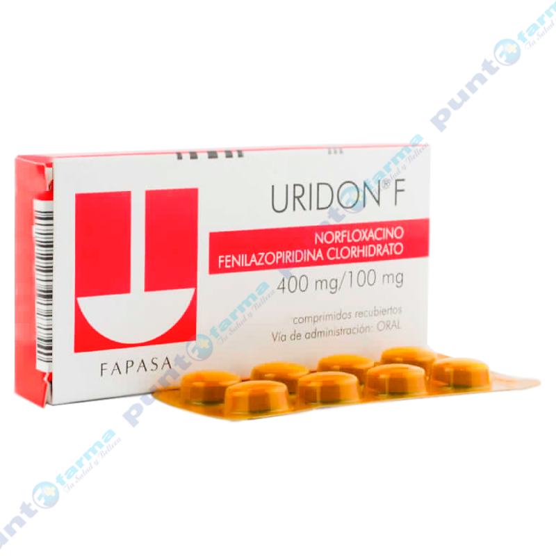 Uridon F Norfloxacino - Caja de 16 comprimidos recubiertos | Punto Farma