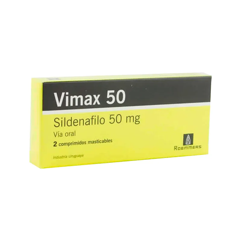 Vimax 50 Sildenafilo 50 mg - Caja de 2 comprimidos masticables | Punto ...