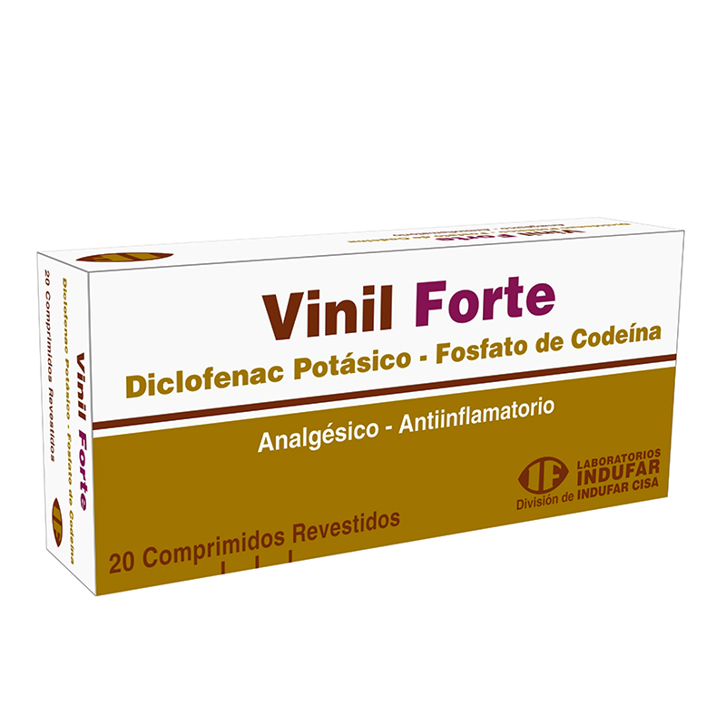 Vinil Forte Diclofenac Potásico Fosfato de Codeína - Cont. 20 ...