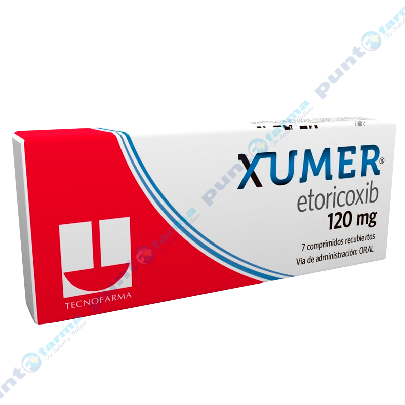 Punto Farma | Xumer Etoricoxib 120 mg - Caja de 7 comprimidos recubiertos
