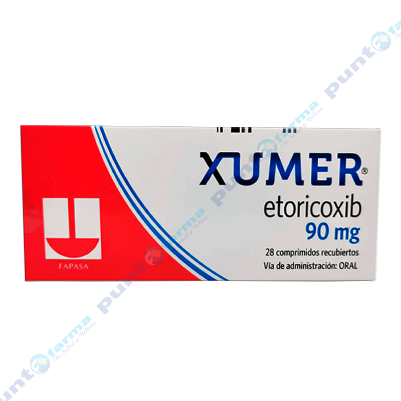 Xumer Etoricoxib 90 mg- Caja de 28 comprimidos recubiertos | Punto Farma