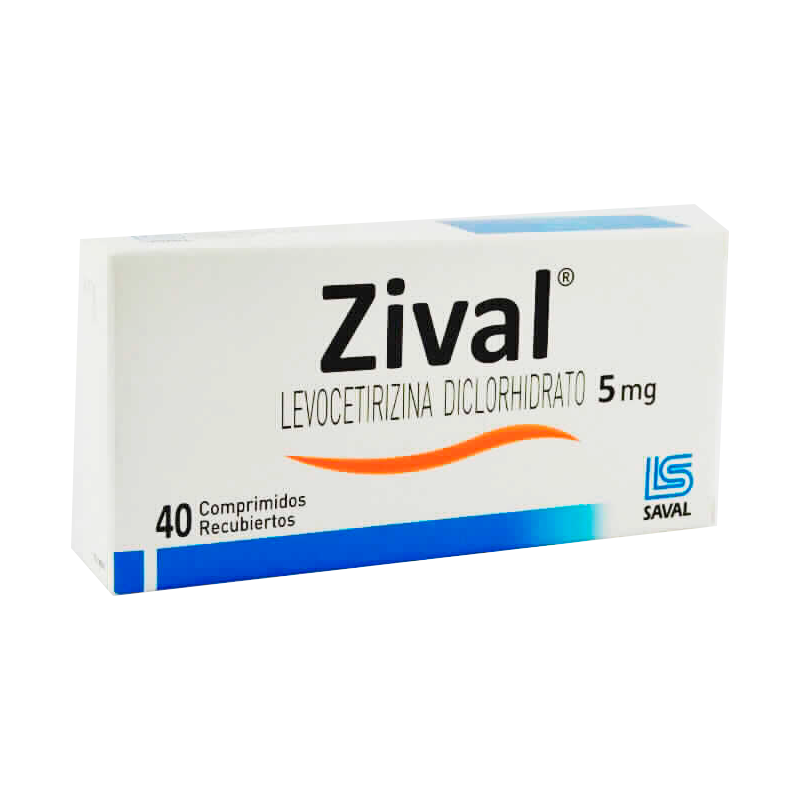 Zival Levocetirizina Diclorhidrato 5 mg - Cont. 40 comprimidos recubiertos | Punto Farma